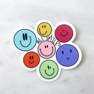 ALL SMILES Smiley Face Clear Transparent Sticker - Etsy