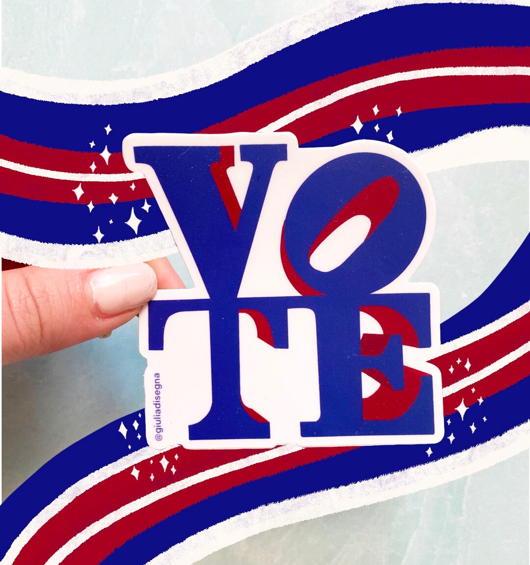 VOTE Elections Sticker Inspired by "love" Sculpture by Robert Indiana ...