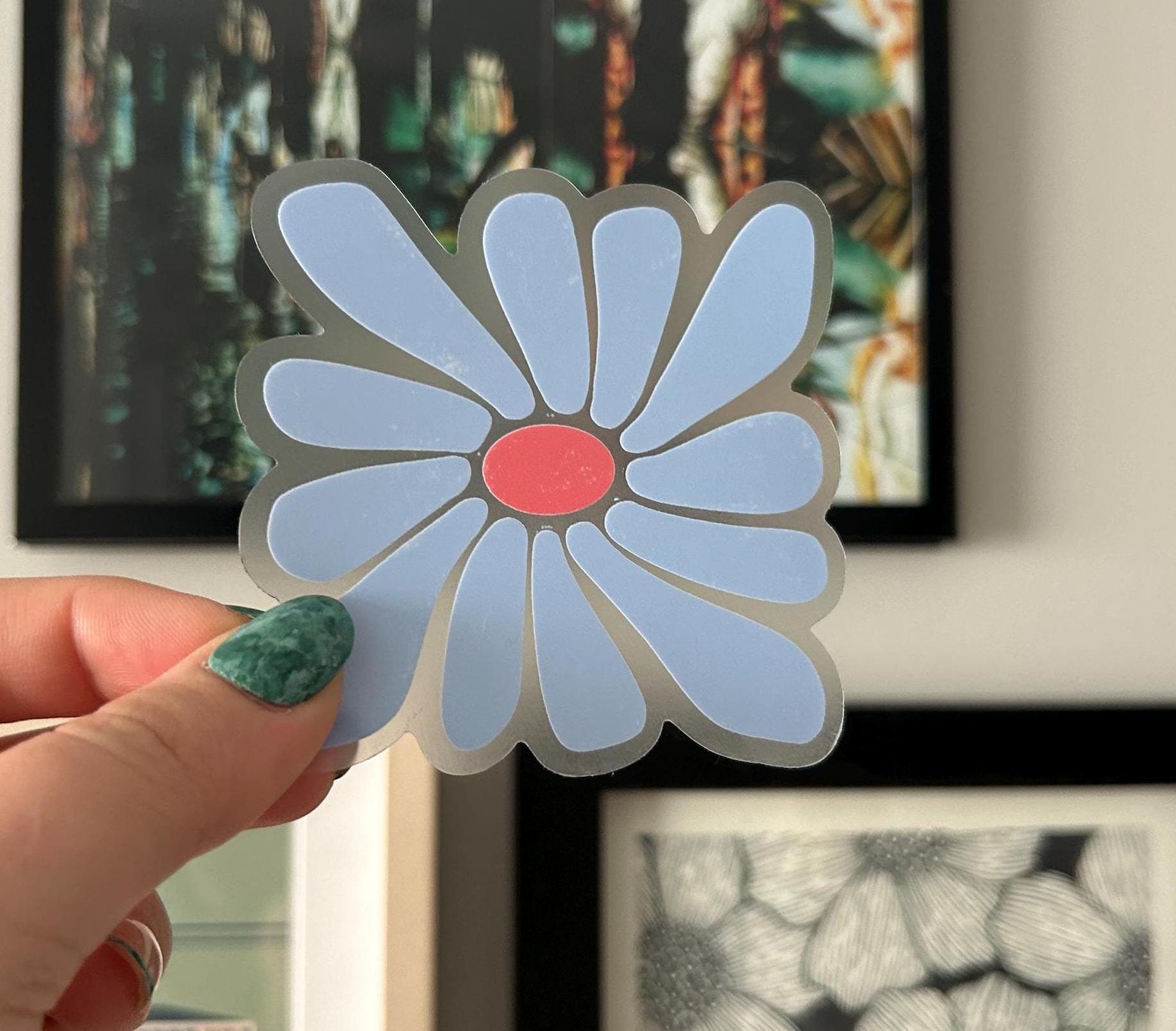 Matte Periwinkle Retro Daisy Vinyl Sticker Waterproof - Etsy