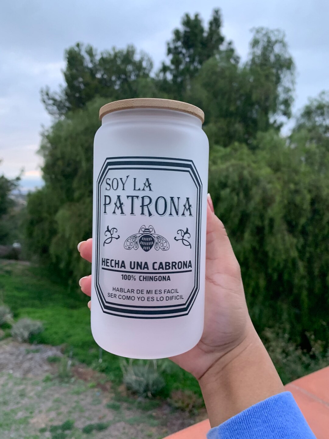 Patrona Glass Cup Patron Soy La Patrona Choose Design - Etsy