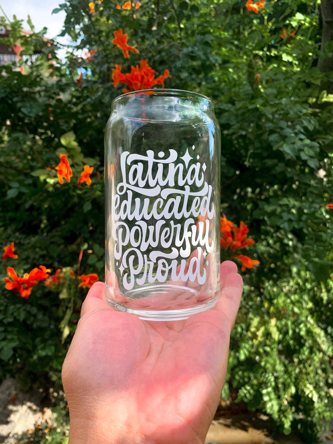 Latina Inspired Glass Cup Cup - Etsy