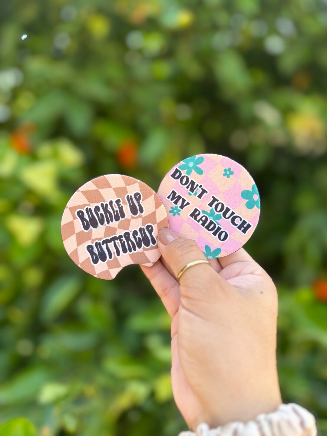 Don't Touch My Radio | Buckle up | Floral | Checkered Purple | Funny ...