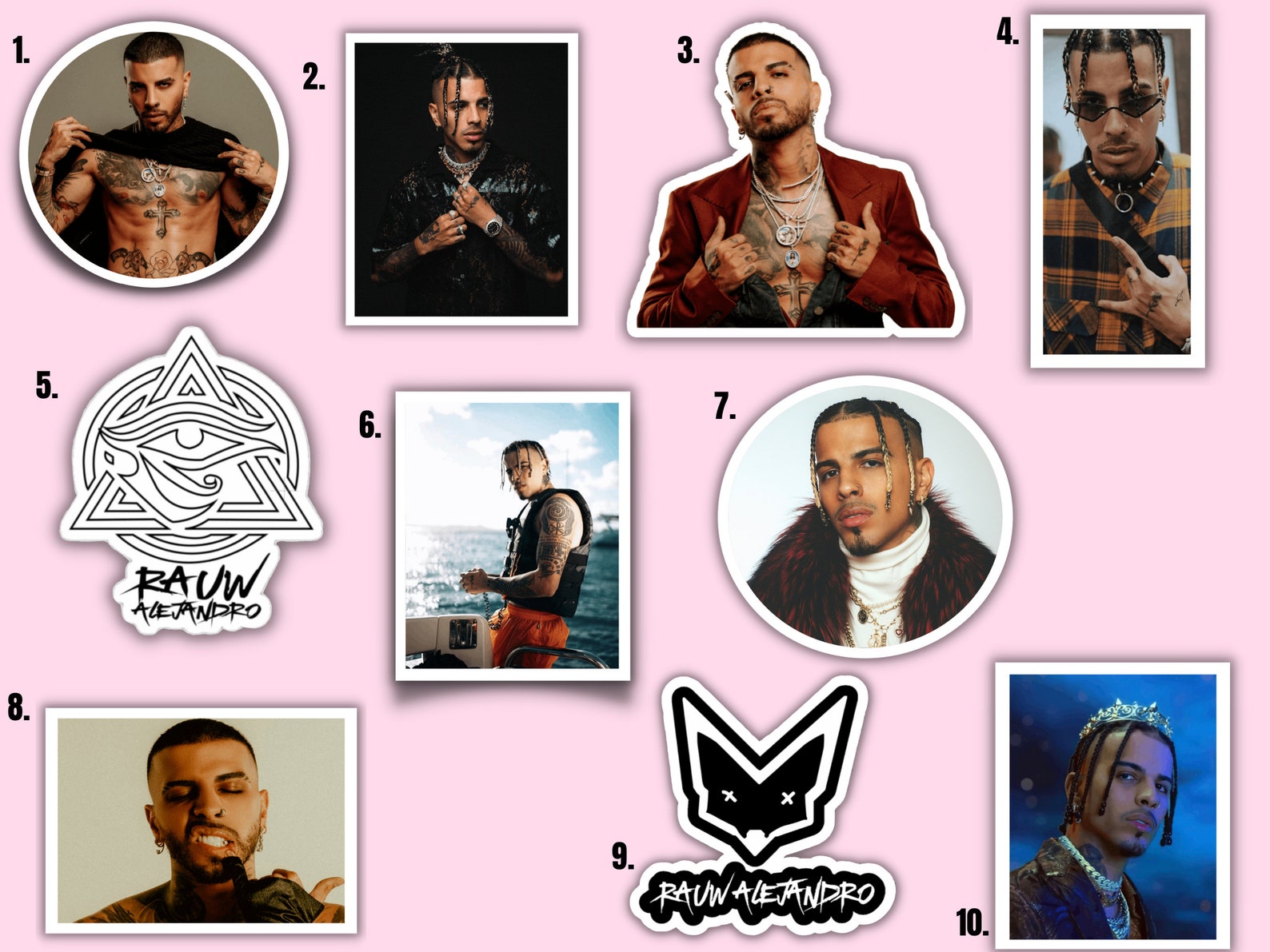 Rauw Alejandro Sticker Pack 10pc - Etsy