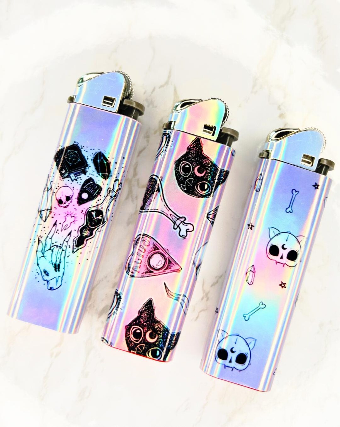 Holographic Soft Gothic Lighter Set - Etsy