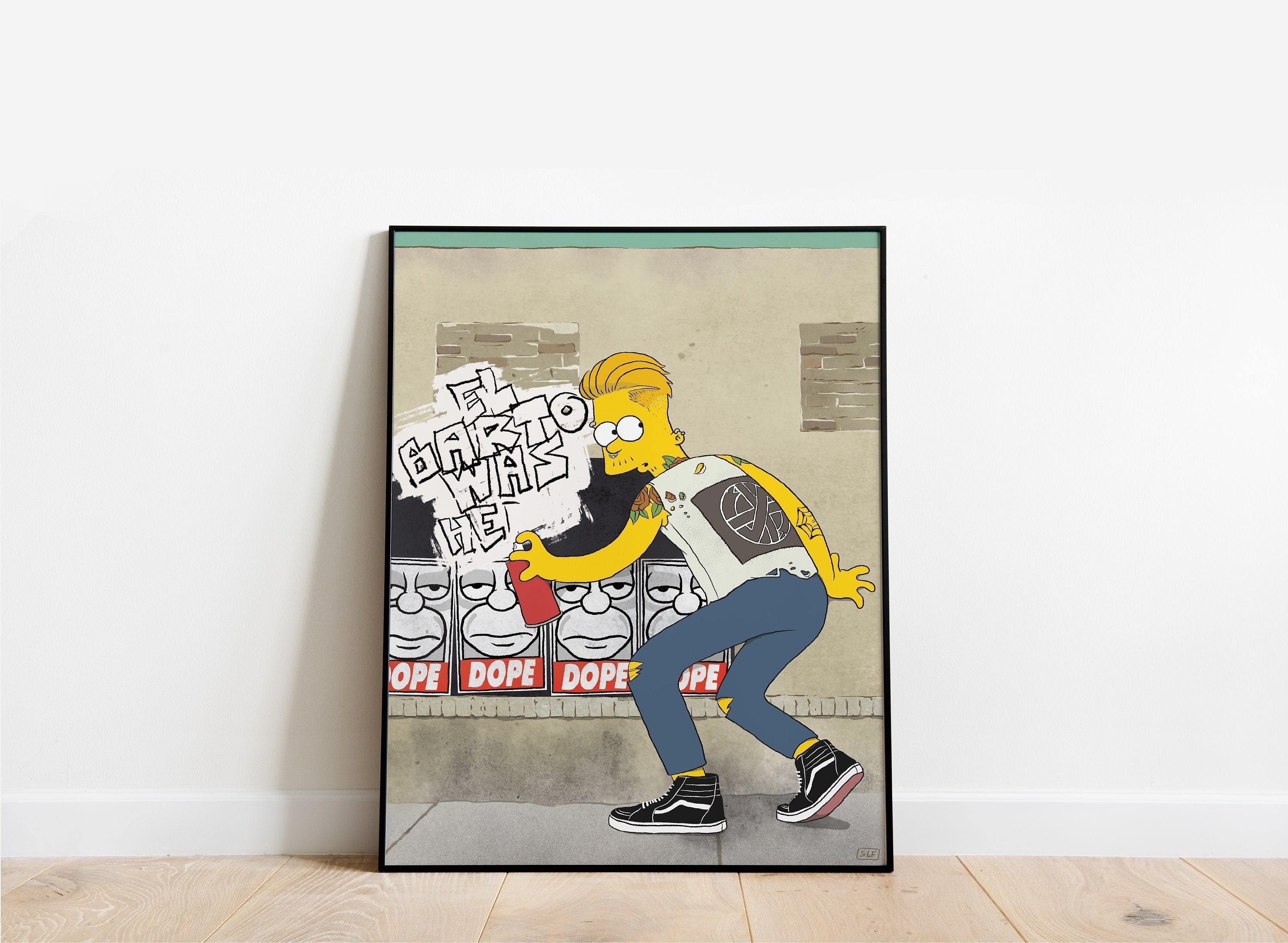 El Barto Print // Punk Bart Simpson Fan Art X OBEY // 11x14 ...