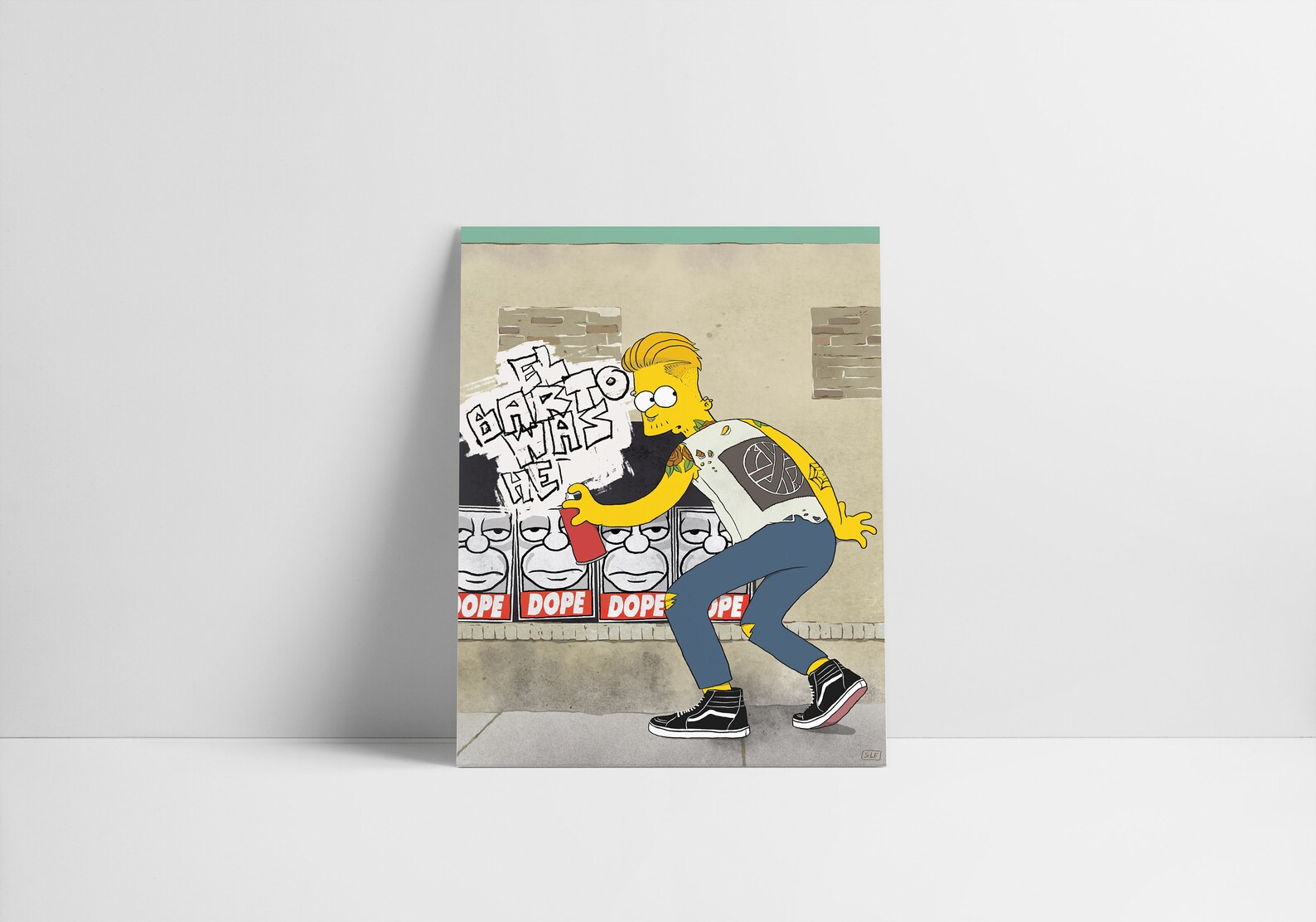 El Barto Print // Punk Bart Simpson Fan Art X OBEY // 11x14 ...