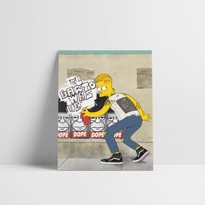 El Barto Print // Punk Bart Simpson Fan Art X OBEY // 11x14 ...