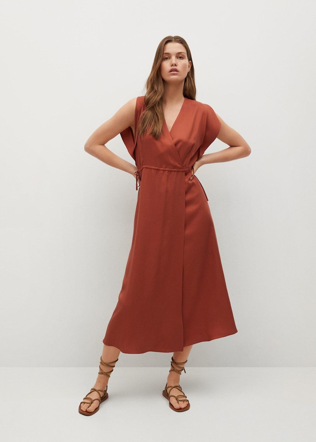 Rust Color Satin Bridesmaid Dress, Wedding Dress, Bridesmaid Dresses ...
