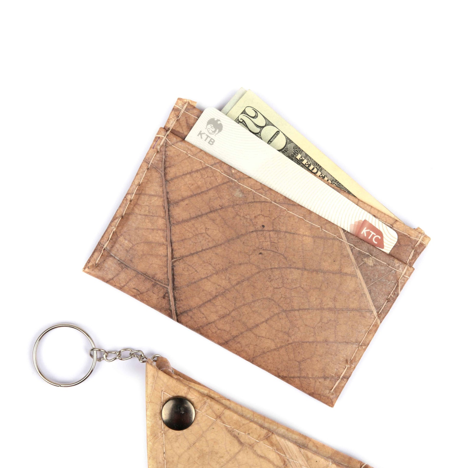 Eco-friendly Natural Wallet Leaf Leather Wallet Vegan - Etsy