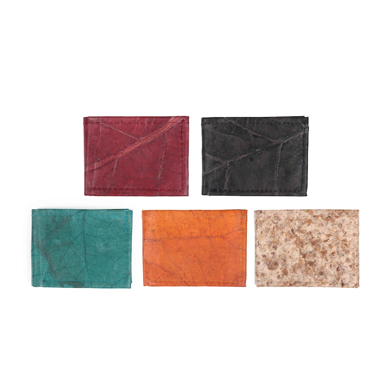 Leather Bifold Wallet Plant-based Leather Wallet for Man - Etsy