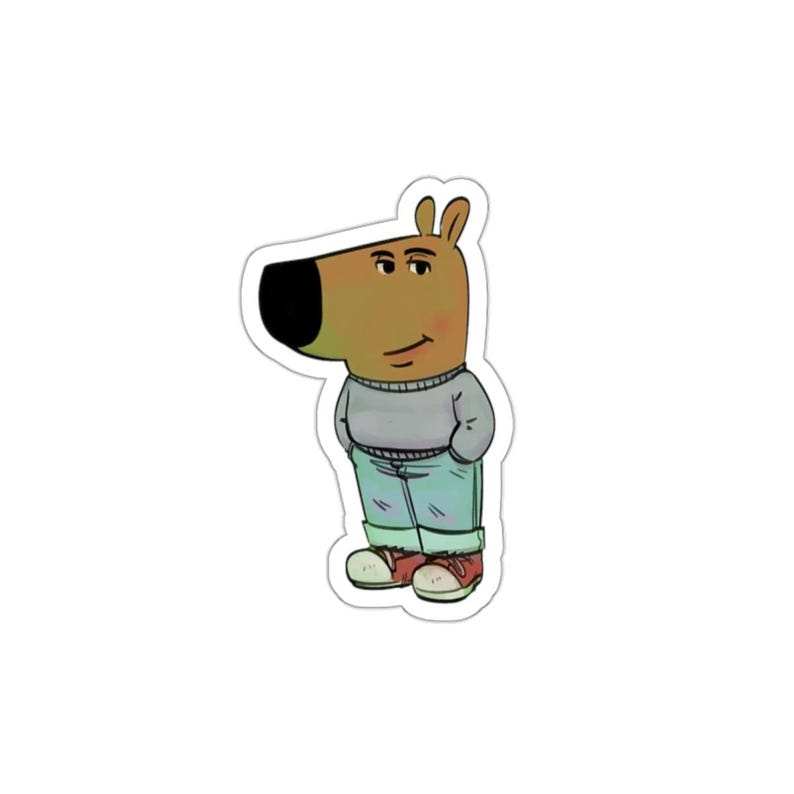 Chill Guy Die-cut Stickers, Funny Meme Sticker, Water Bottle Sticker ...