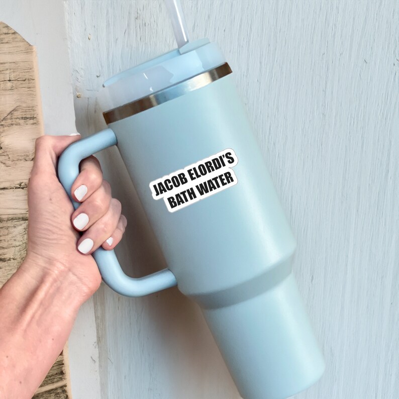 Jacob Elordi's Bath Water Funny Water Bottle Sticker Waterproof Stanley ...