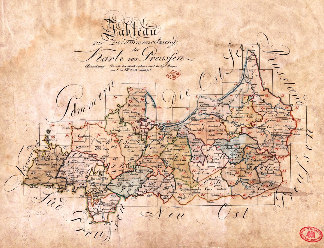 The New Territory of West Prussia and Its First Division, 1787, Scale 1 ...