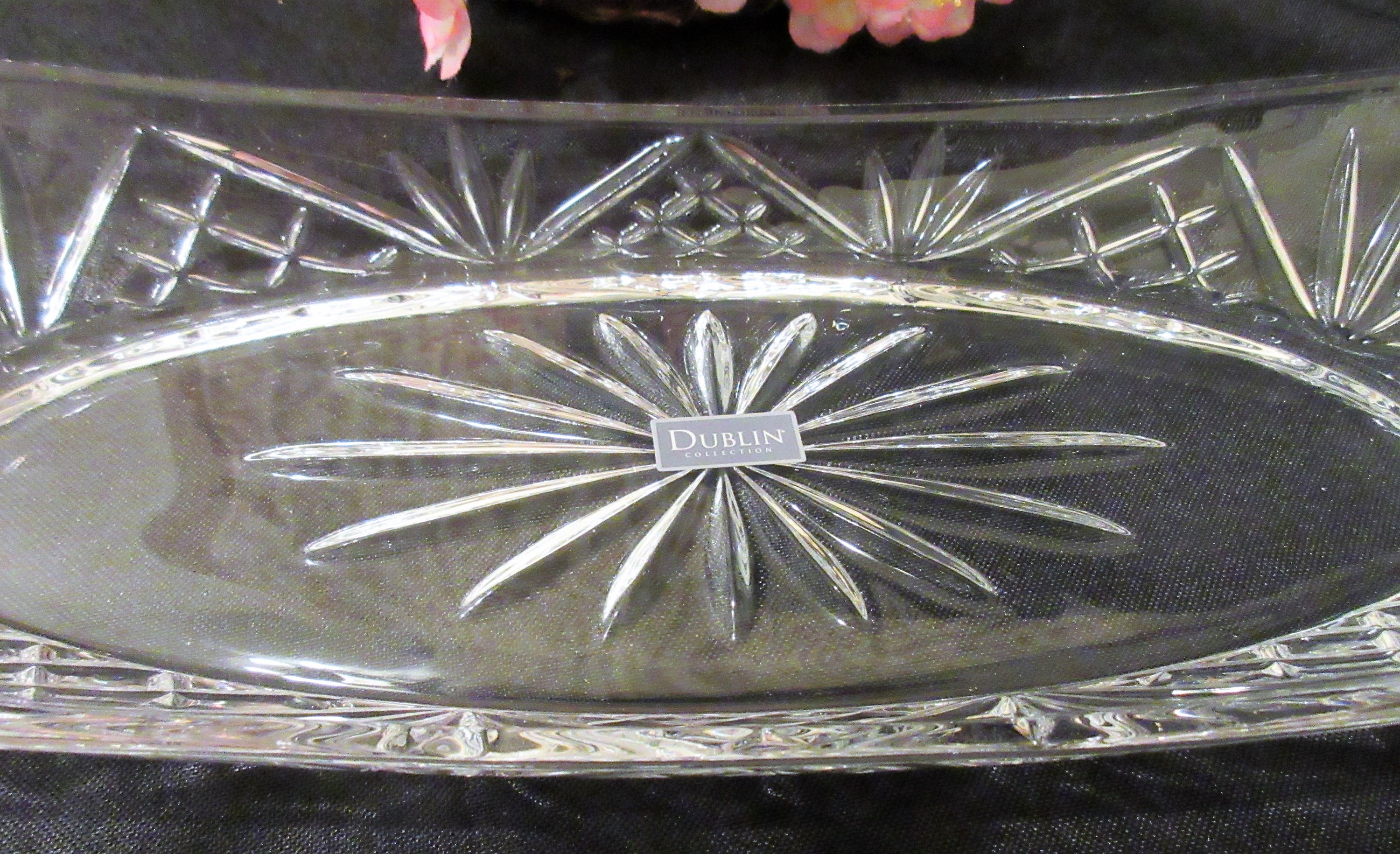 CRYSTAL DISH 12 Appetizer Tray, Rectangular, Godinger, Dublin, Ireland ...