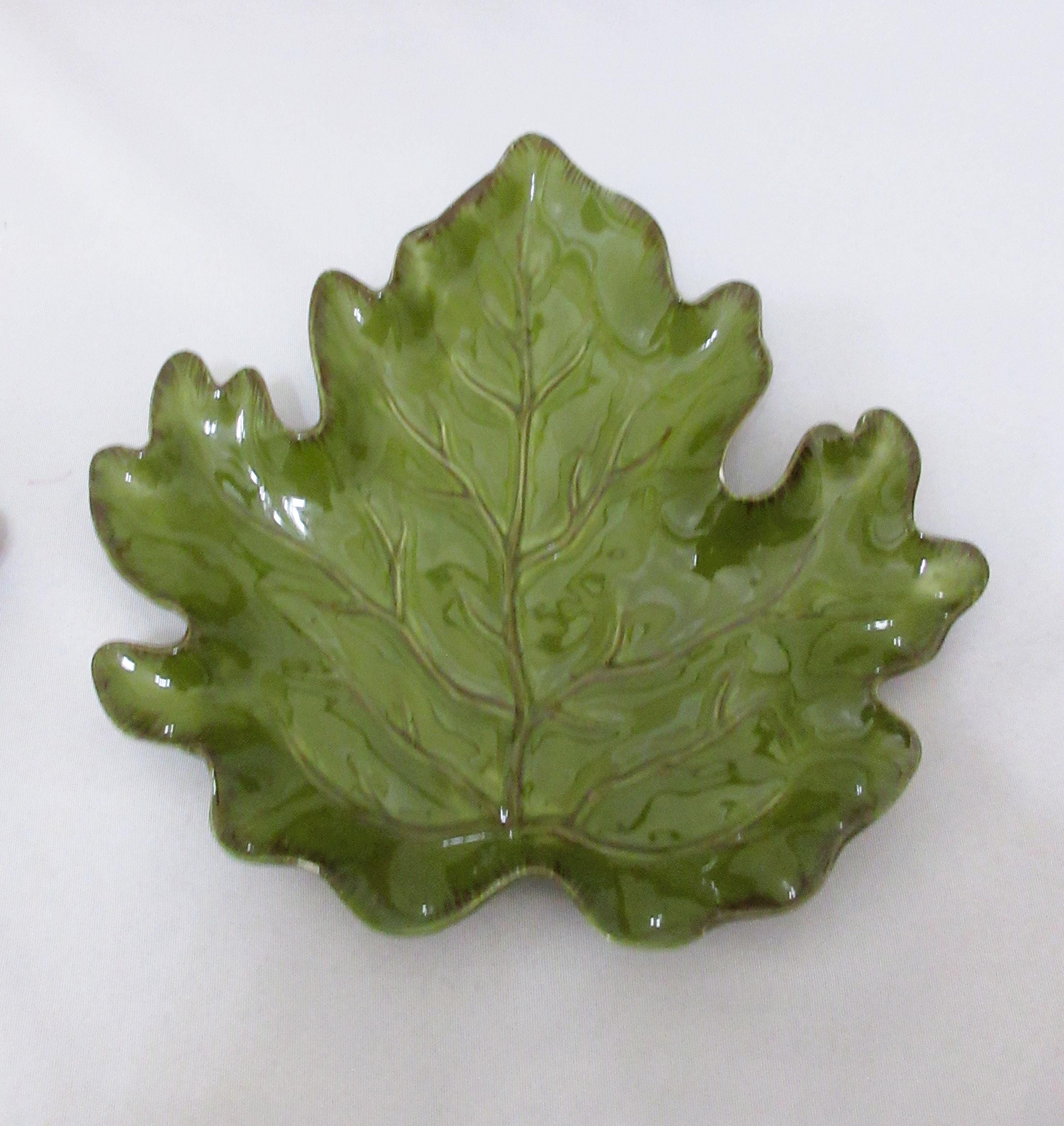 Harry & David Maple Leaf Dishes, Ceramic, Handmade, 9" Set of 2/ - Etsy