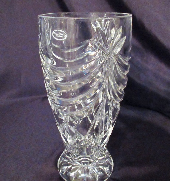 Etched Lead Crystal Vases