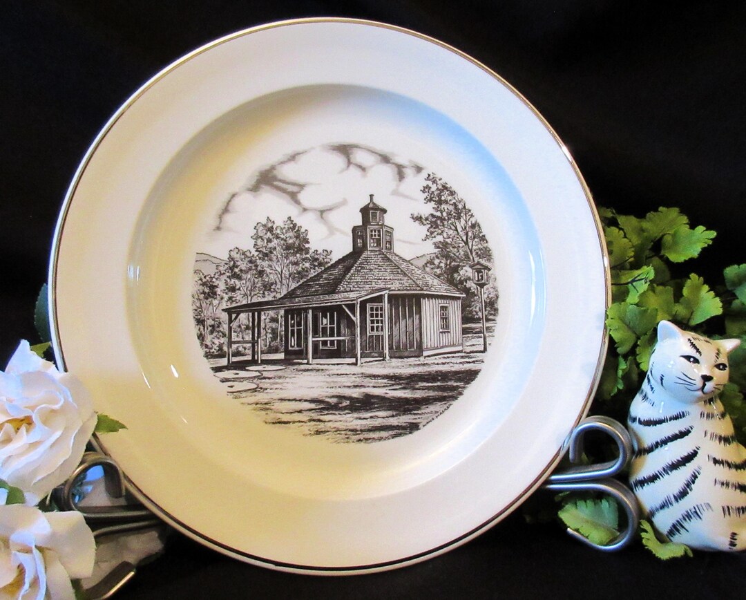 HISTORICAL PLATE, 10", Octagon House, Tri-state Pottery Festival, 1979 ...