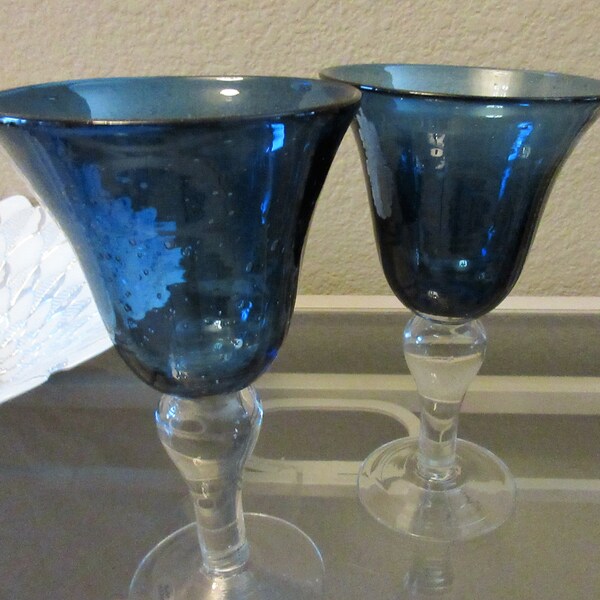 Cobalt Blue Goblets - Etsy