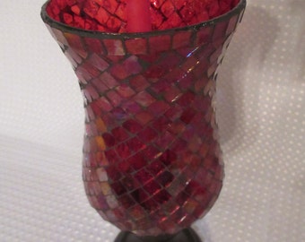 Red Hurricane Glass - Etsy