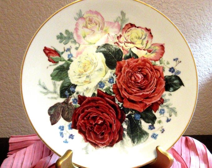 The Majesty of Roses Collector Plate From Franklin Mint, Fragrant Glory ...