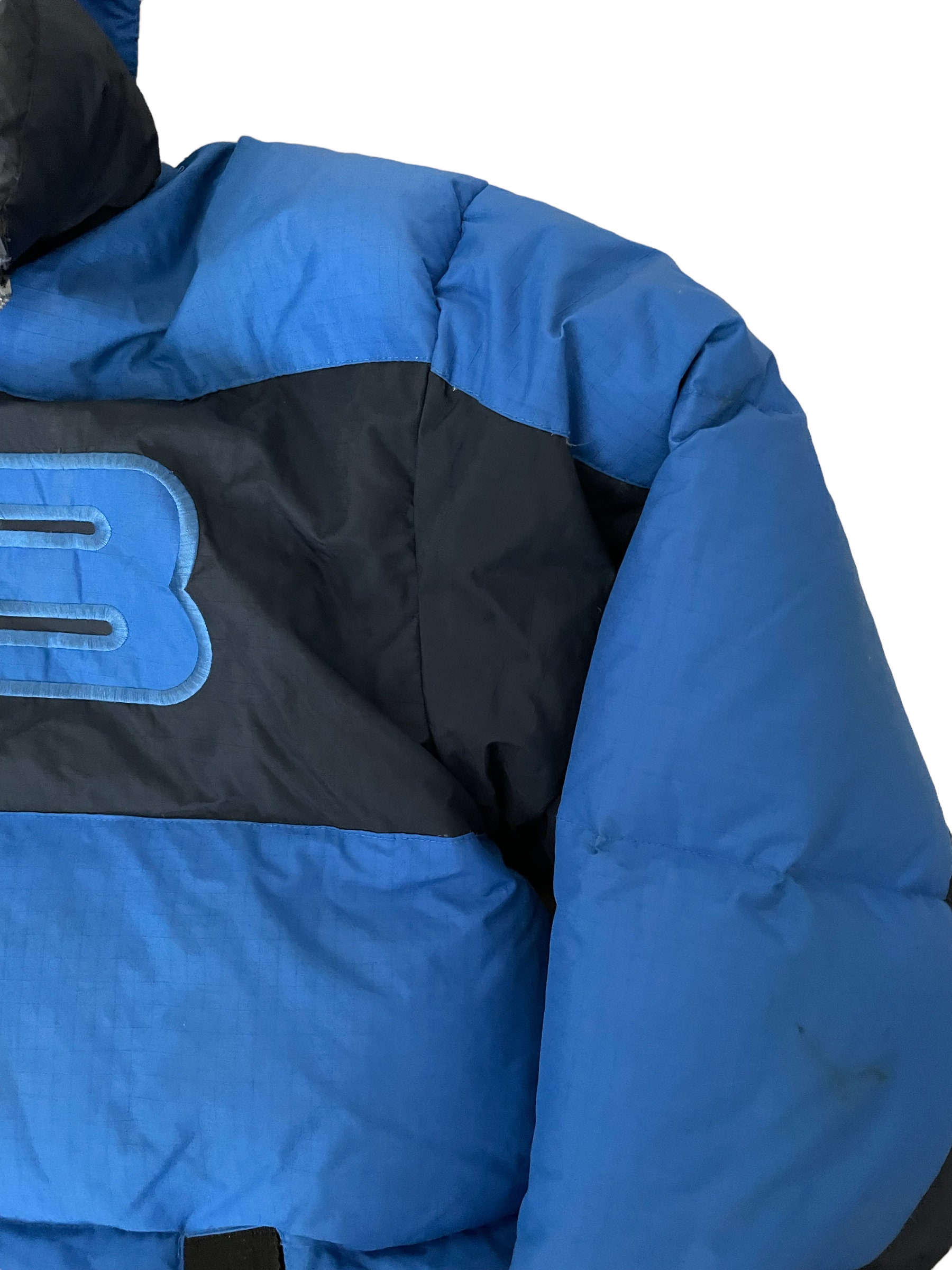 VINTAGE Ultra Rare Fubu Puffer Winter Jacket Hip Hop Rap Fullzip Blue ...