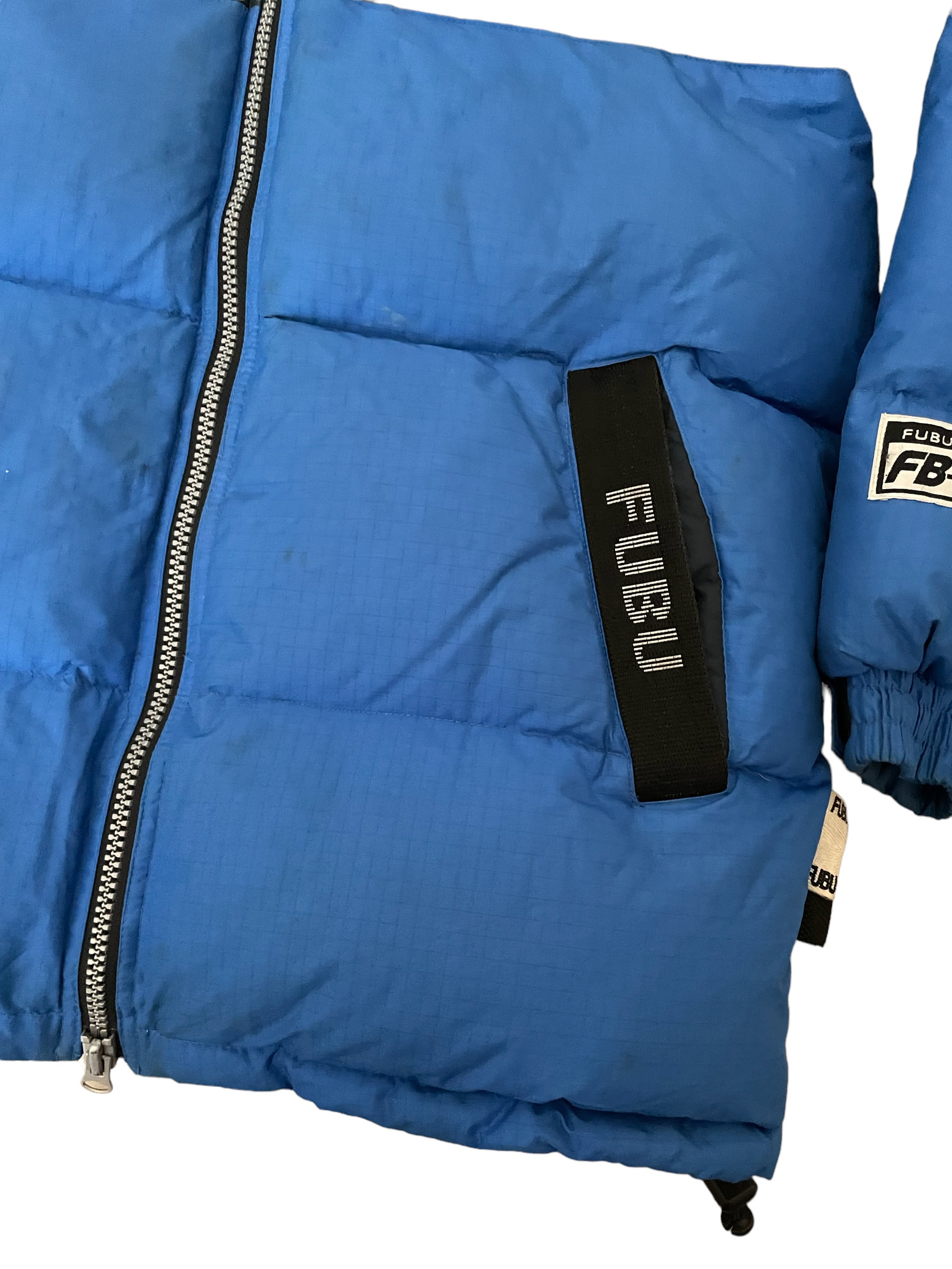 VINTAGE Ultra Rare Fubu Puffer Winter Jacket Hip Hop Rap Fullzip Blue ...