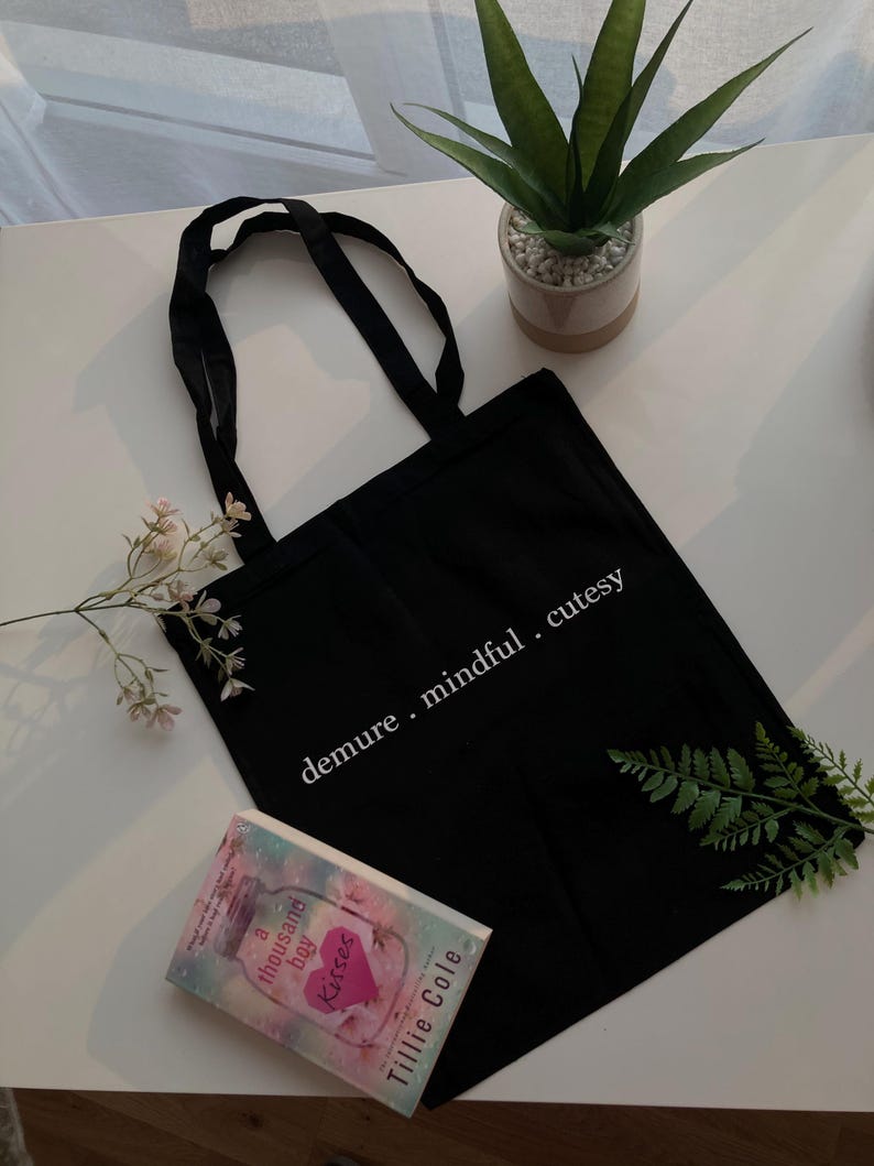 Tiktok Viral Very Demure, Very Mindful, Very Cutesy 100% Cotton Canvas ...