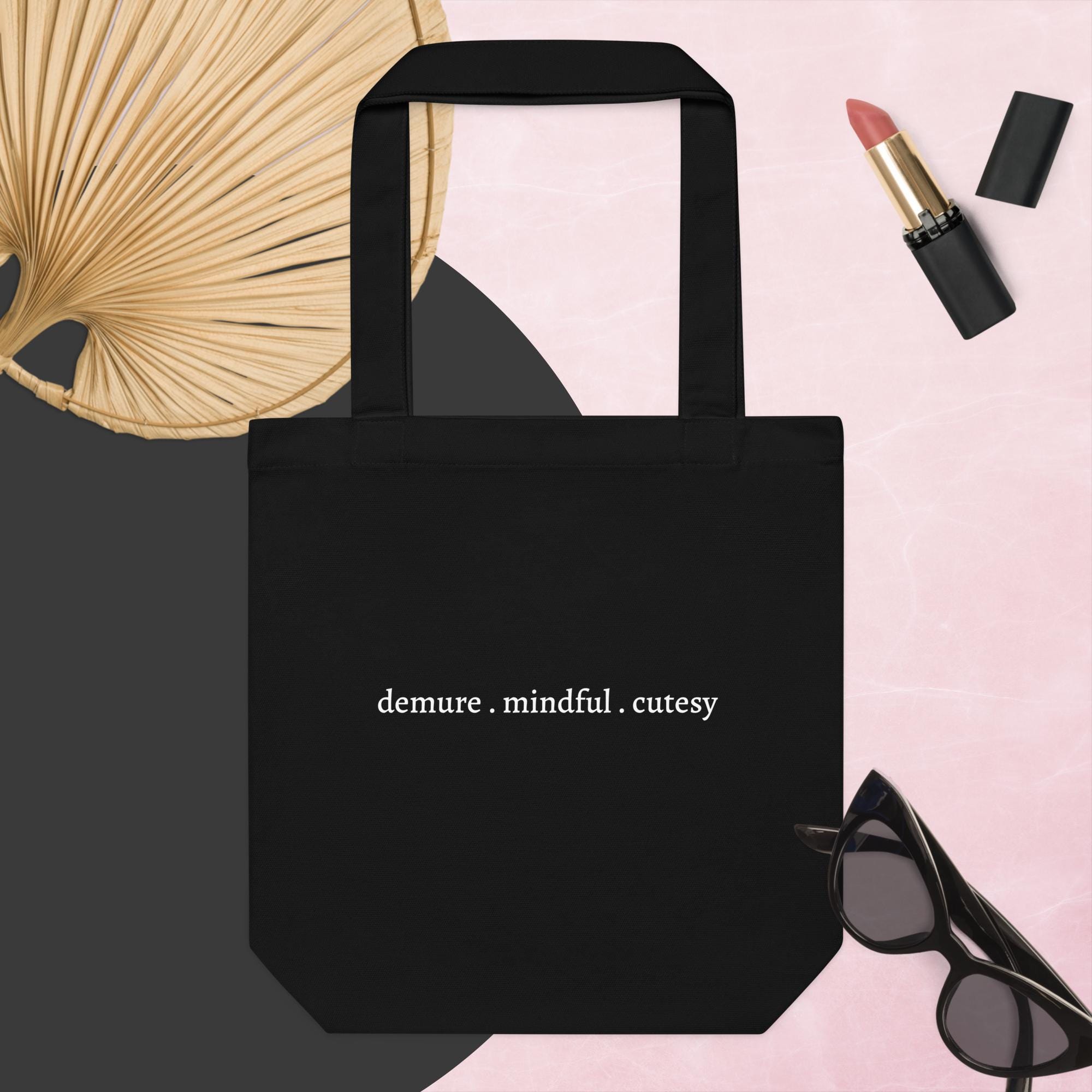 Tiktok Viral Very Demure, Very Mindful, Very Cutesy 100% Cotton Canvas ...