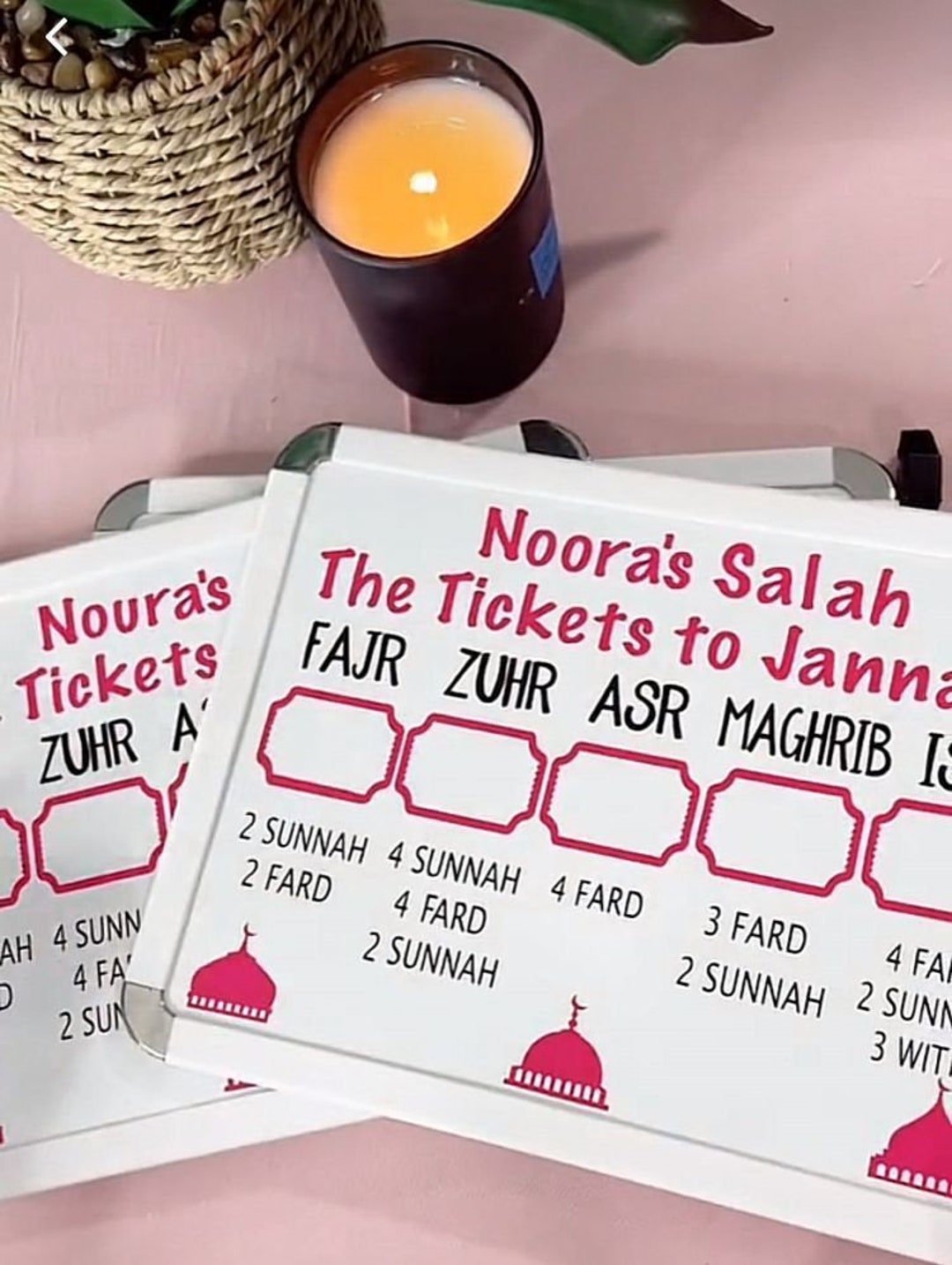 A4 Personalised Salah Board for Muslim Kids - Dry Erase Prayer Tracker ...