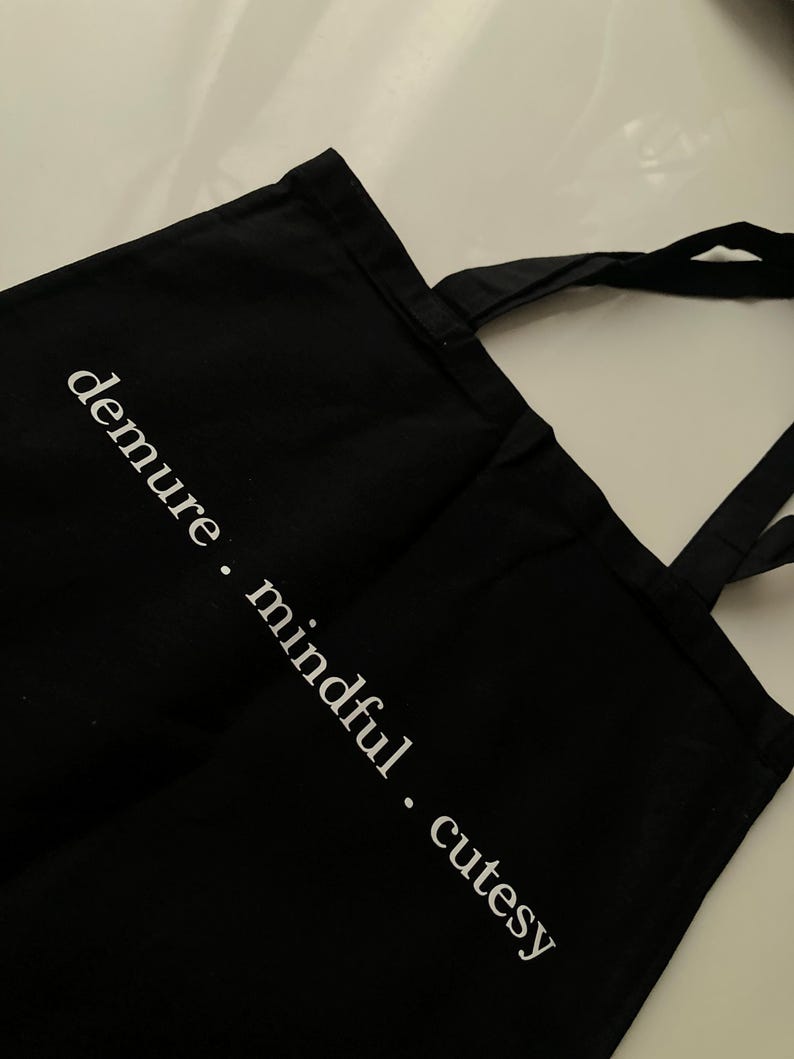 Tiktok Viral Very Demure, Very Mindful, Very Cutesy 100% Cotton Canvas ...