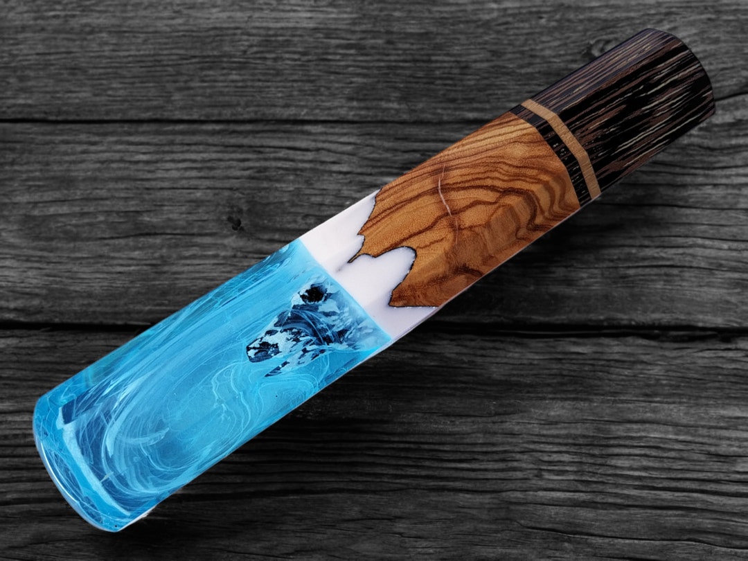 Japanese Wa Handle Octagonal Knife Handle Model: Ice Age - Etsy