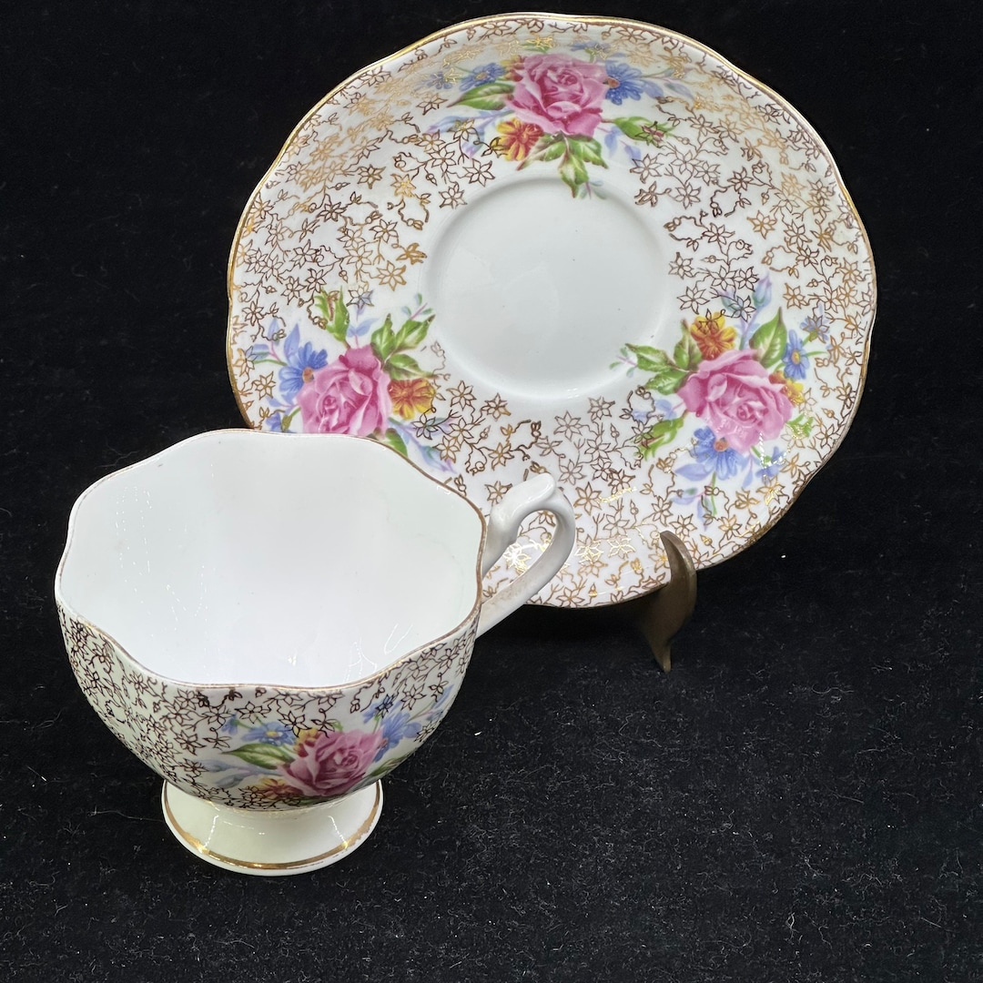 Vintage Queen Anne Fine Bone China Teacup & Saucer Enchanting 1949 - Etsy