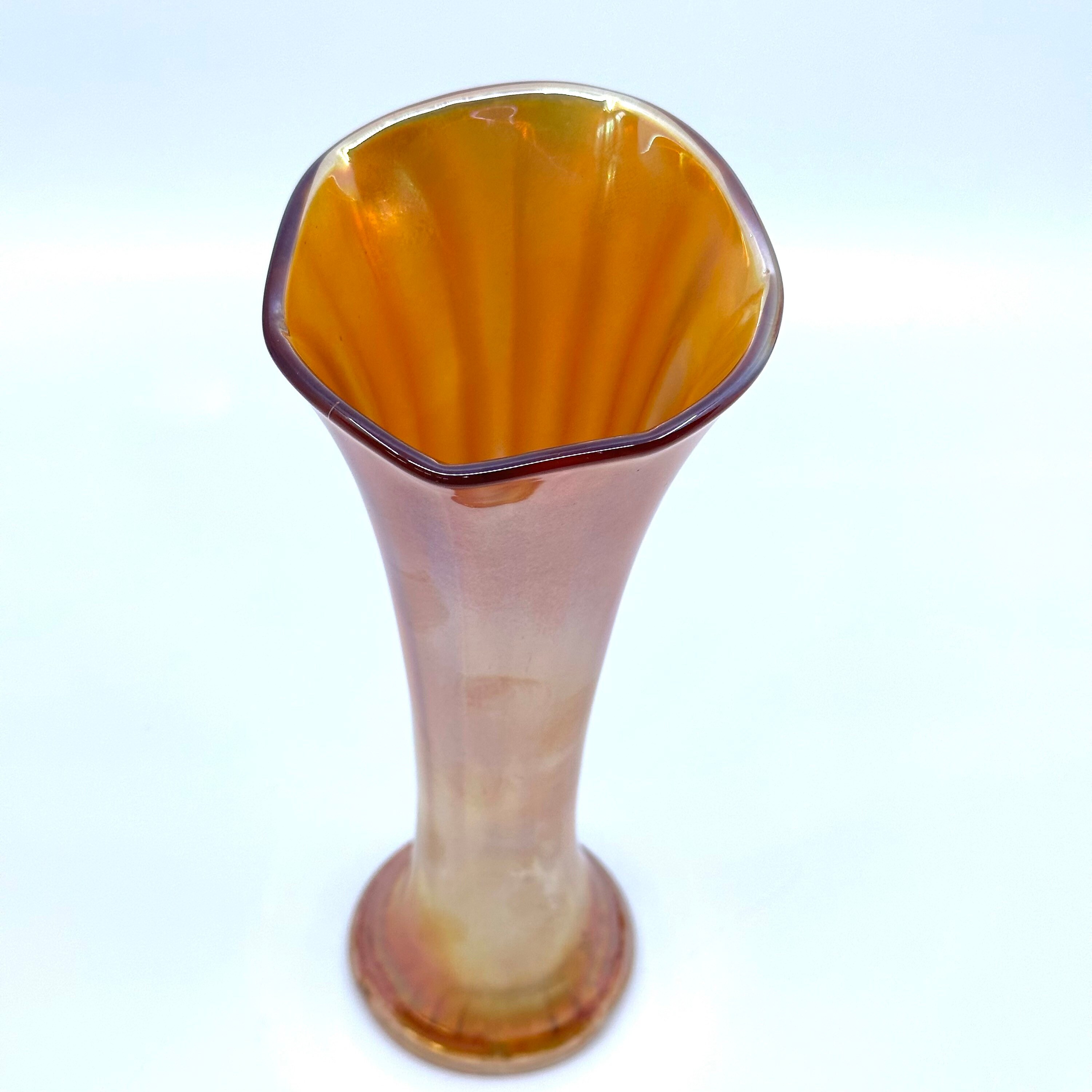 Vintage Imperial Glass Marigold Carnival Smooth Panels Opalescent Swung ...