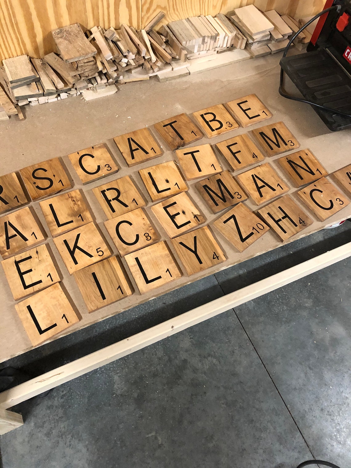 Rustic Scrabble Tile - Etsy