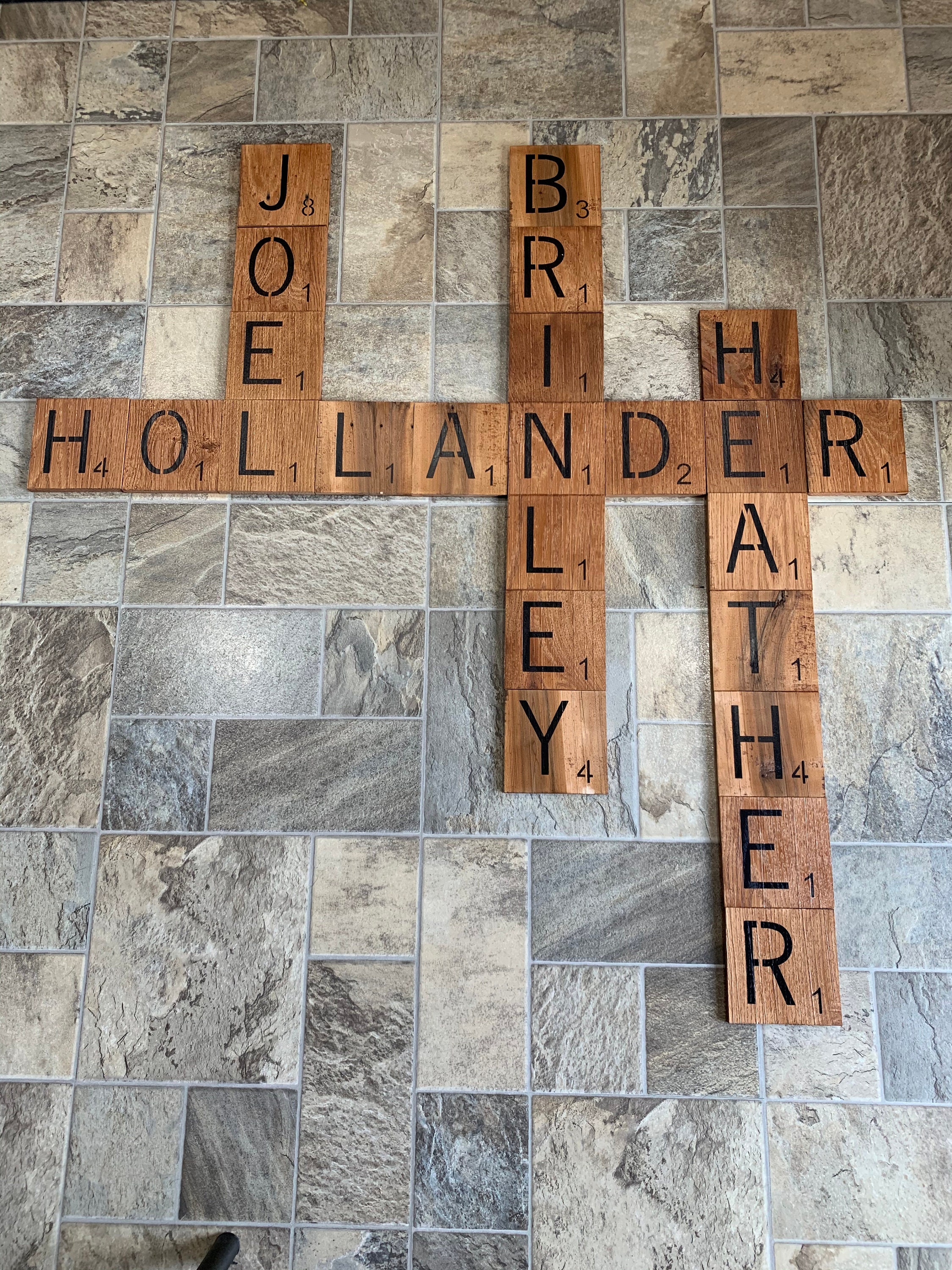 Rustic Scrabble Tile - Etsy