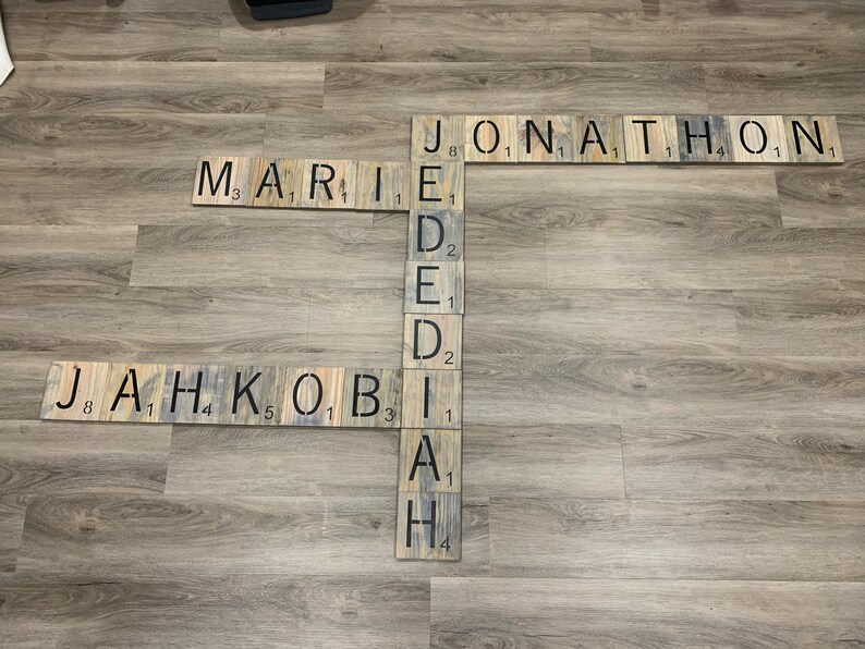 Rustic Scrabble Tile - Etsy