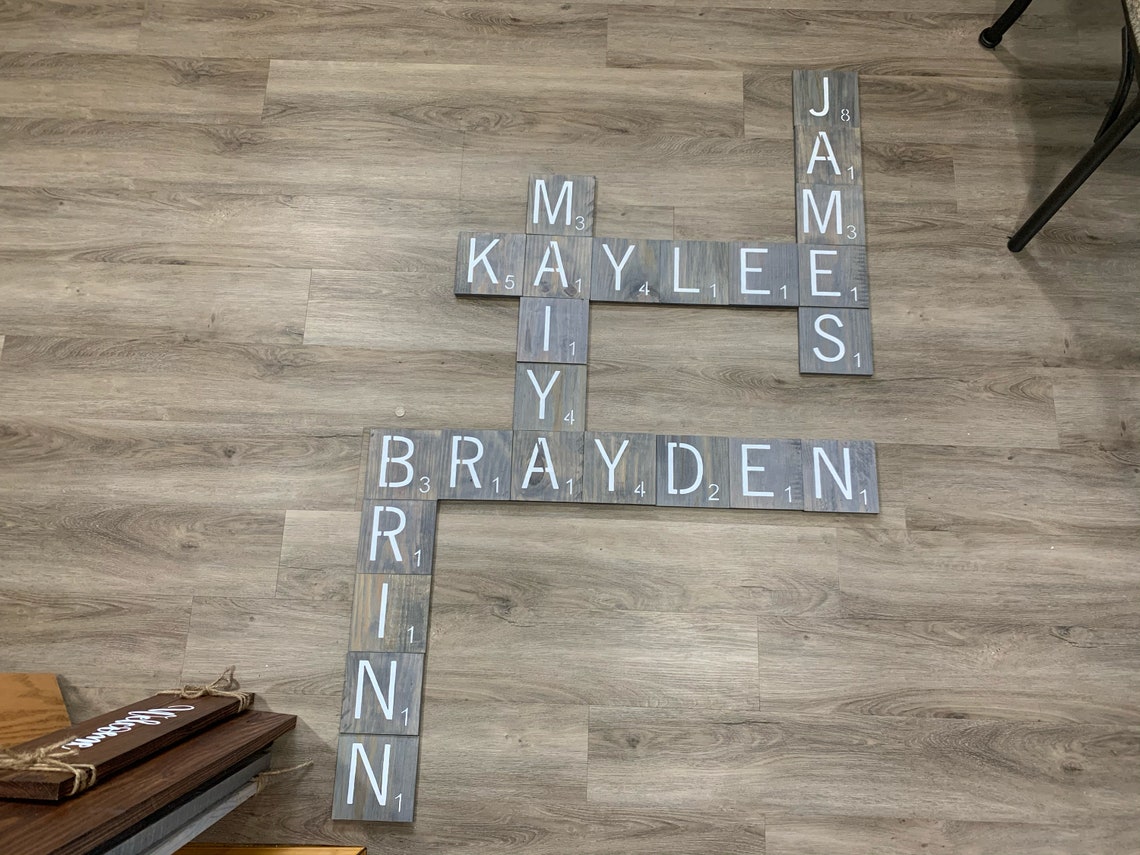 Rustic Scrabble Tile - Etsy
