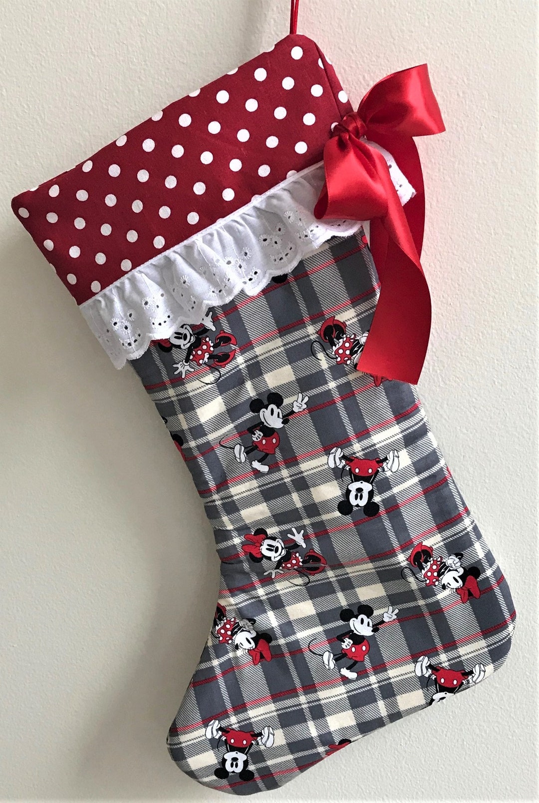 Minnie Mouse Christmas Stocking - Etsy