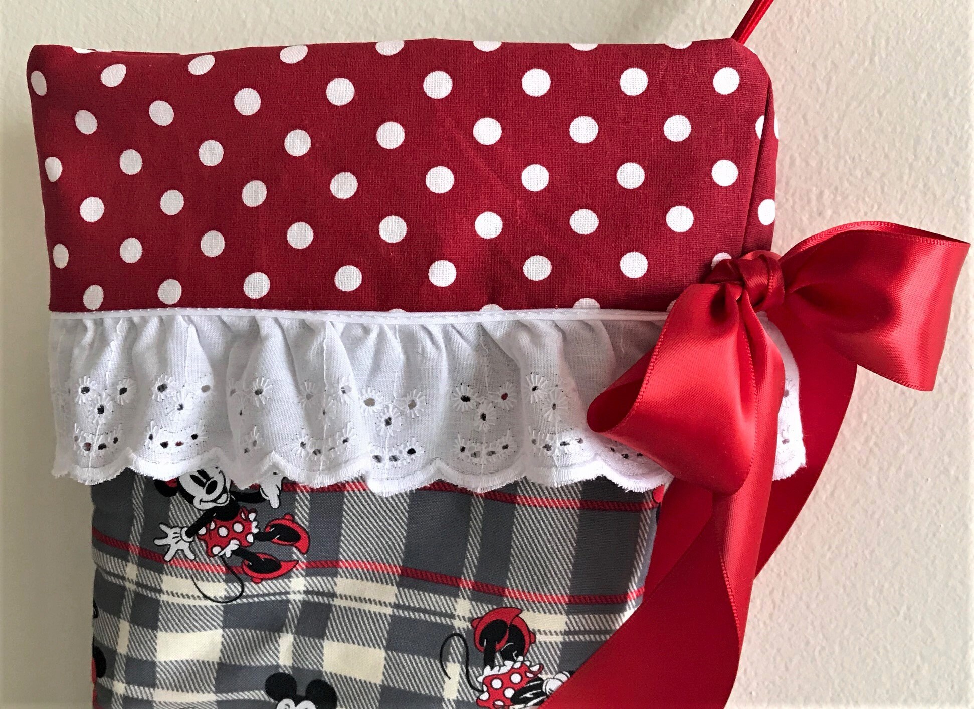 Minnie Mouse Christmas Stocking - Etsy