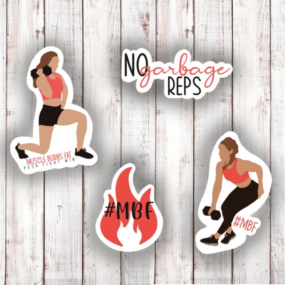 Muscle Burns Fat Stickers | Etsy