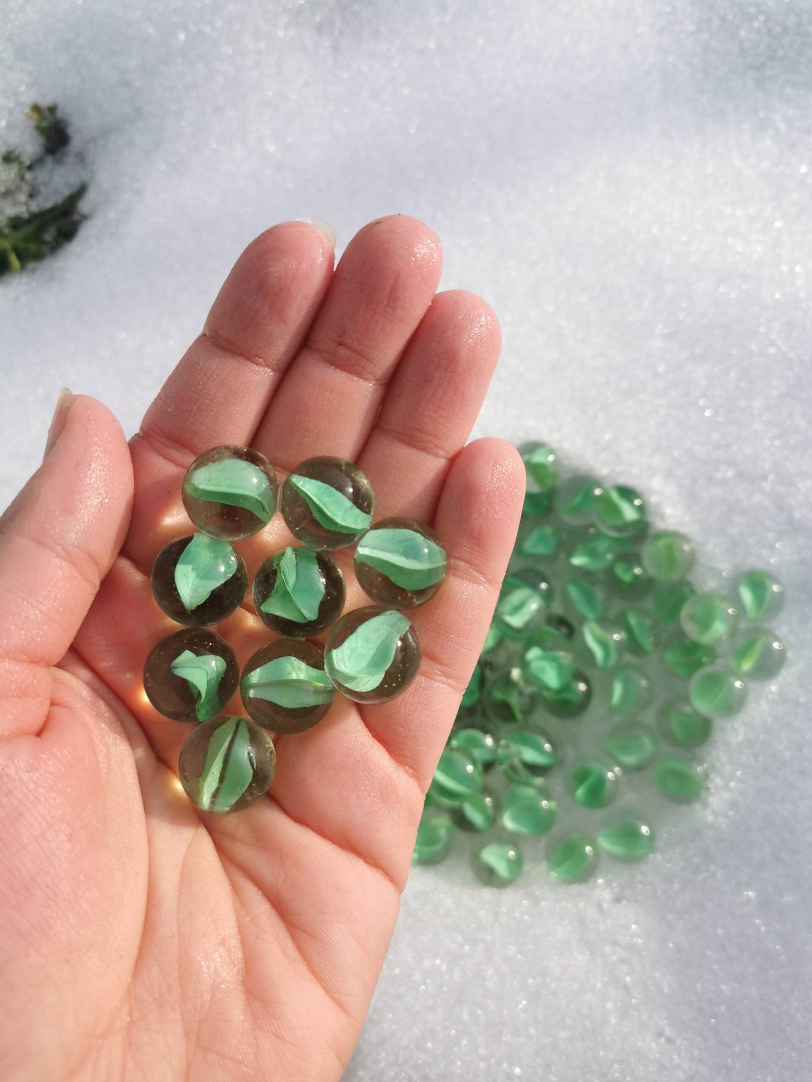 Vintage Glass Marbles 1.5 cm – Italian Flag Swirl – Lot 10/25/50/100 ...
