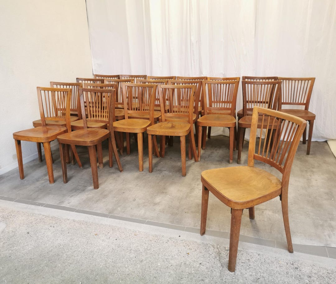 Vintage STOL Kamnik Wooden Dining Chair: 1960s Yugoslavia Bistro Style ...