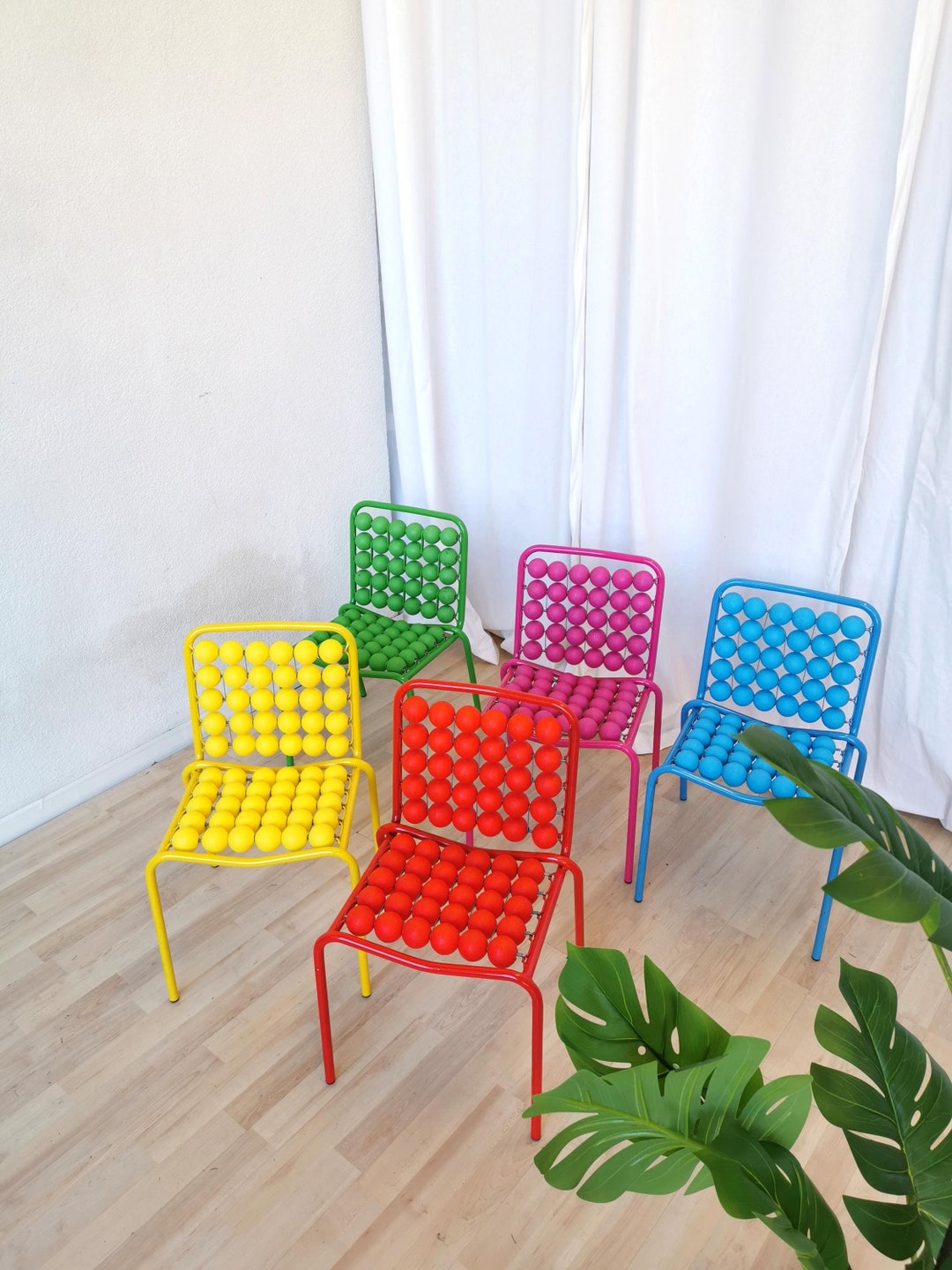 Vintage Rare Pop Art Kids Chairs / Different Colors Designer Small ...