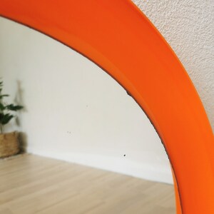Vintage Orange Round Mirror / Space Age Plastic Wall Mirror / - Etsy