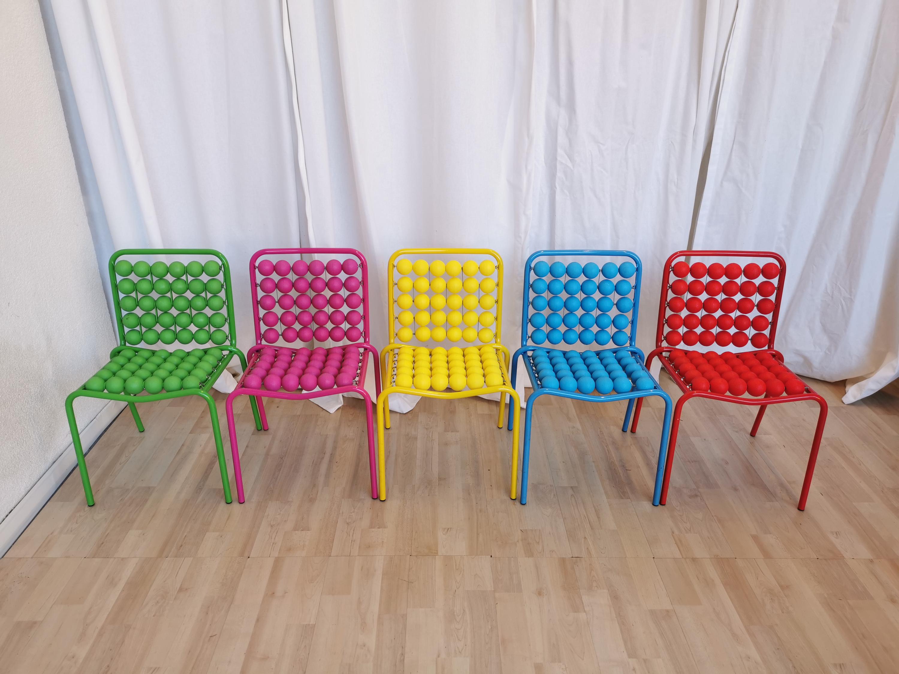 Set of 5 Vintage Pop Art Kids Chairs: SLOG Croatia 1980s - Etsy