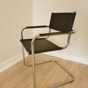 Vintage Mart Stam Style S34 Armchair Dark Brown / Mid-century ...