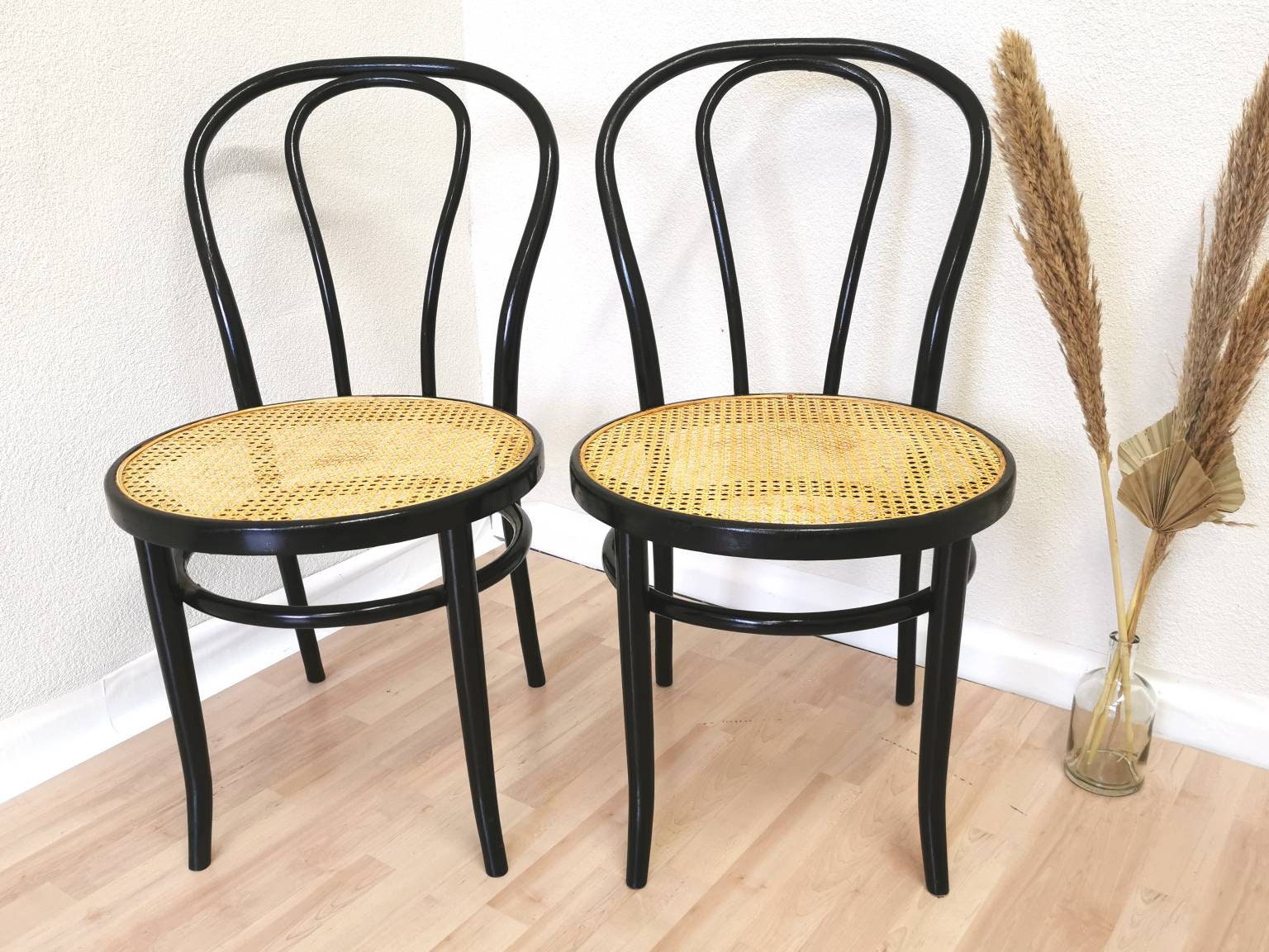 SET OF 2 Vintage Thonet Style Chairs / Bentwood Dining Chair / - Etsy