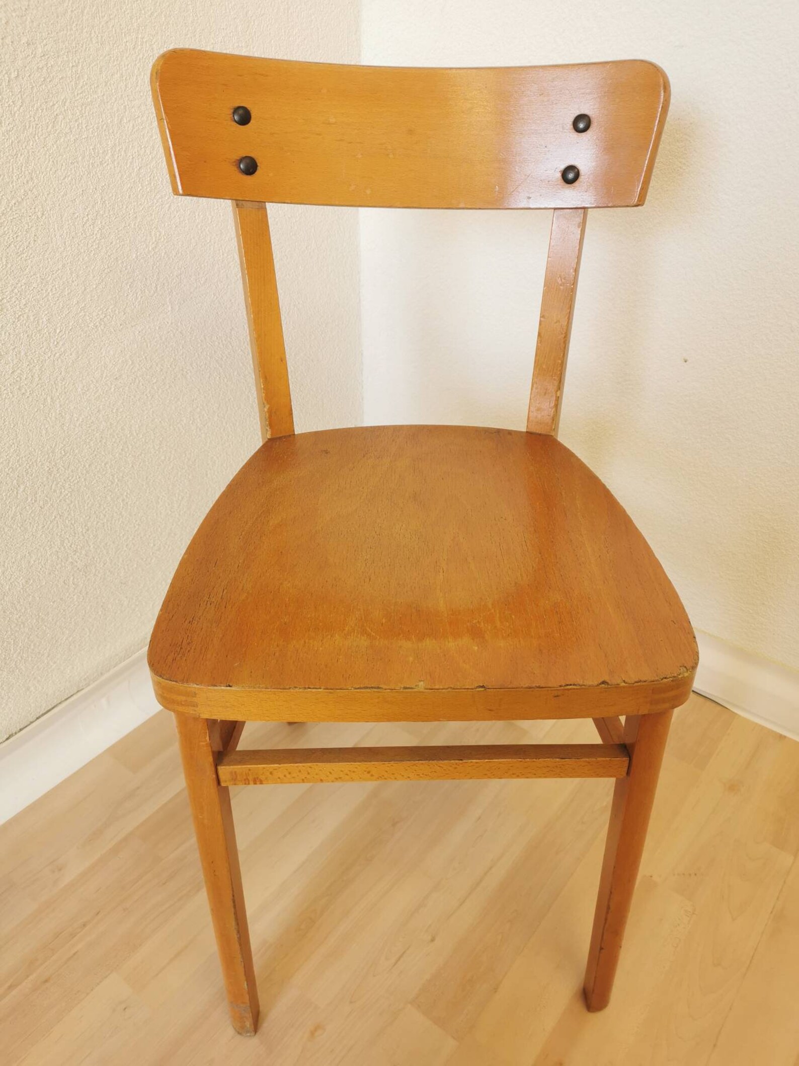 Vintage Wooden Dining Chair: 1970s Yugoslavia, Farmhouse Bistro Style ...
