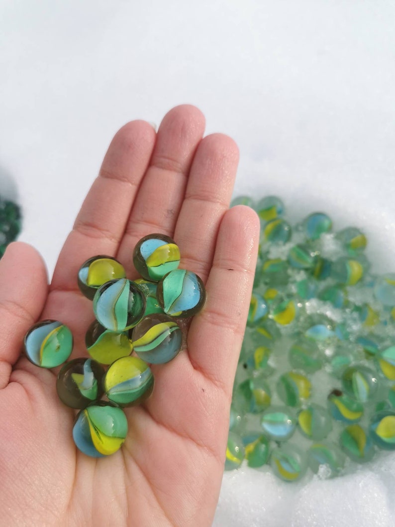 Vintage Glass Marbles 1.5 cm – Italian Flag Swirl – Lot 10/25/50/100 ...