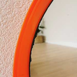 Vintage Orange Round Mirror / Space Age Plastic Wall Mirror / - Etsy